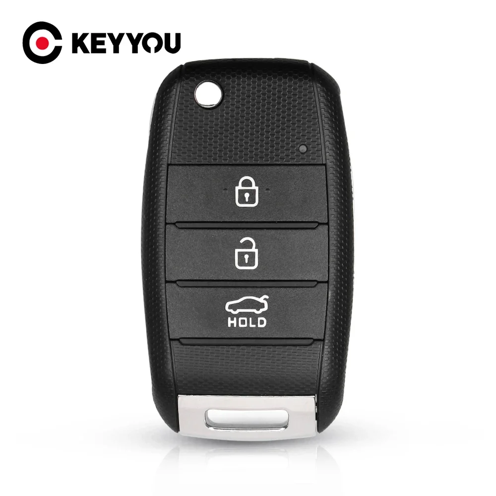 KEYYOU-Replacement-Remote-Key-Shell-Case-Flip-Folding-3-Buttons-For-Kia ...