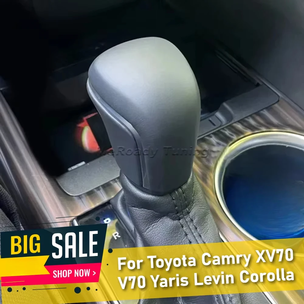 Auto Shift Knob Leather Shifter Lever for Toyota Camry XV70 V70 Yaris ...