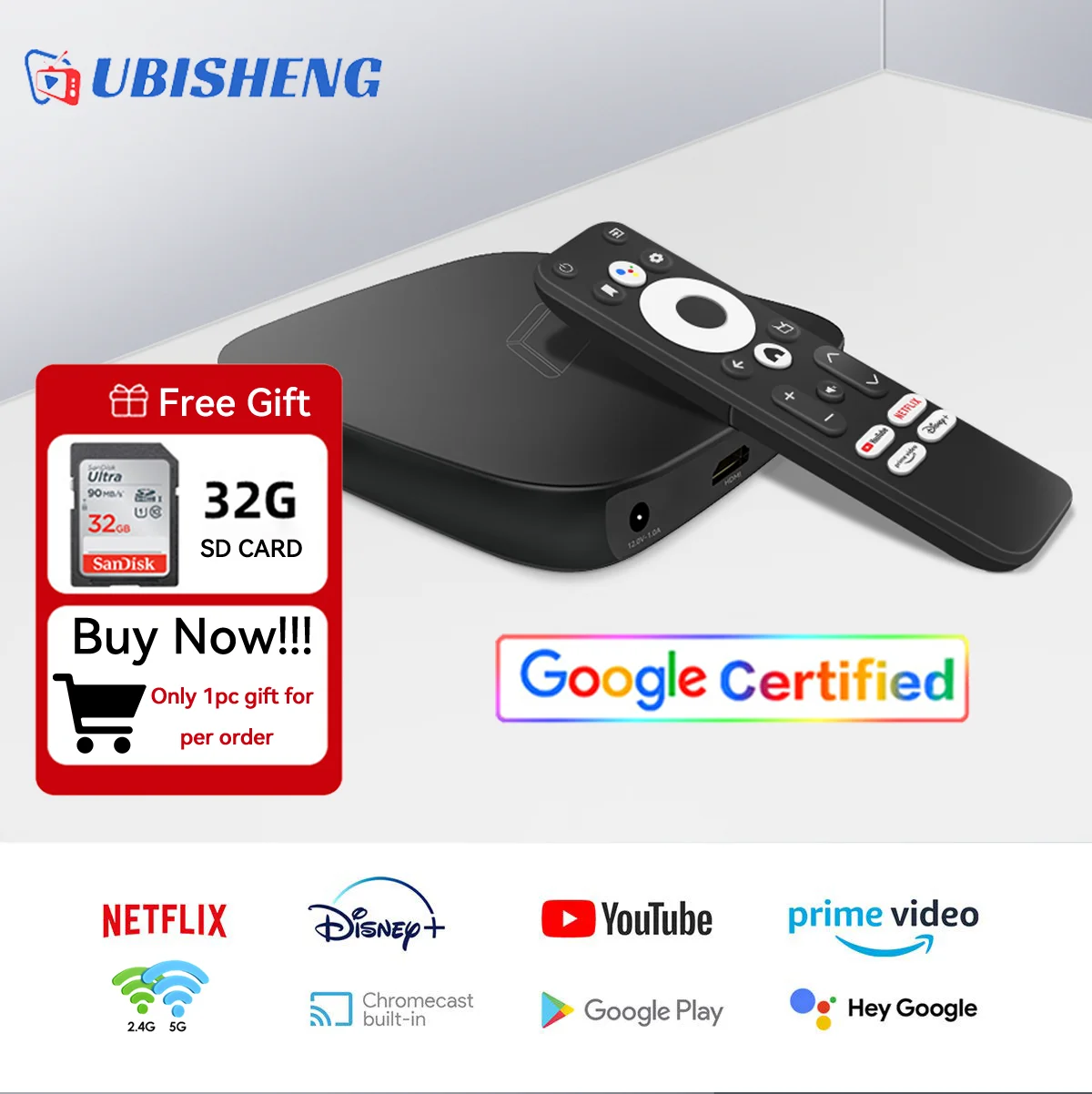 Ubisheng Netflix Google Certificada Caixa De Tv Android 11.0 Conjunto Inteligente Caixa Superior ...