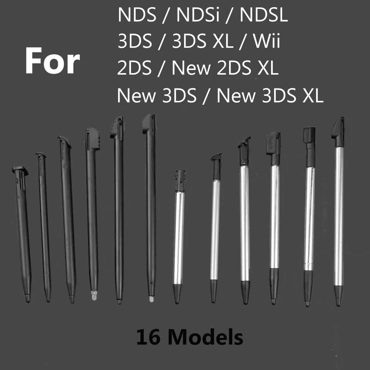For 3DS XL Plastic - Stylet télescopique en métal pour écran tactile ...