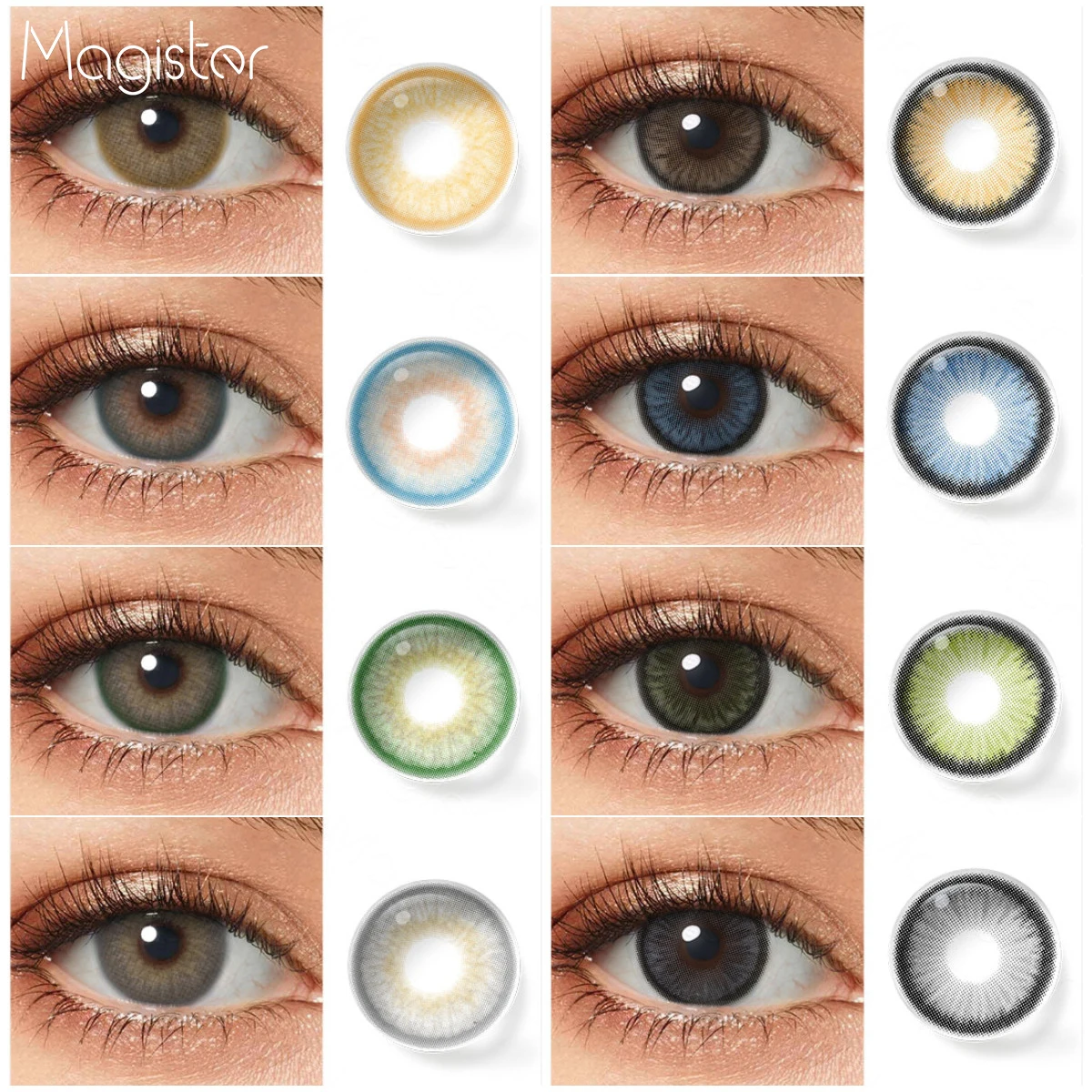 Lentes De Contato Da Cor Para Os Olhos 1 Par Lente Da Cor Olhos Uso ...