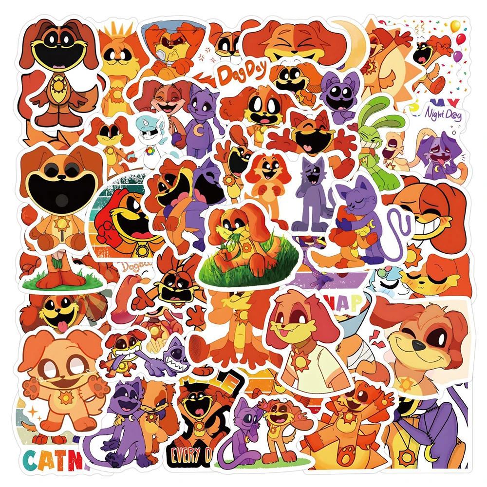 10-30-50pcs-Cool-Smilling-Critters-Stickers-Anime-Characters-Decals ...