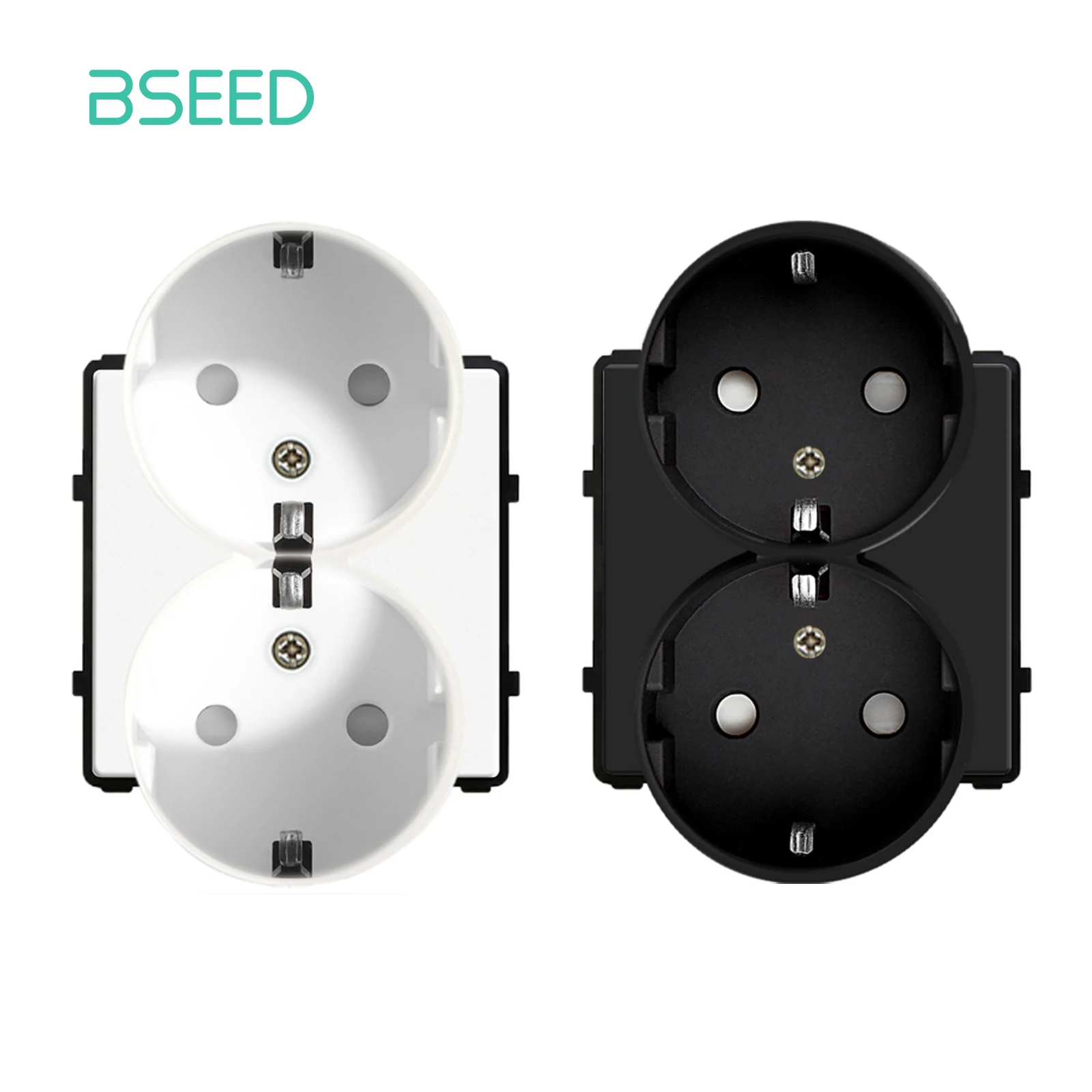 BSEED-EU-standard-86mm-Double-Sockets-Module-DIY-Parts-Plastic ...