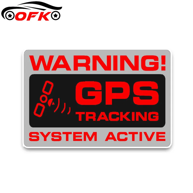 Car Sticker Warning Gps Tracking Police System Active Noticeable Decals ...