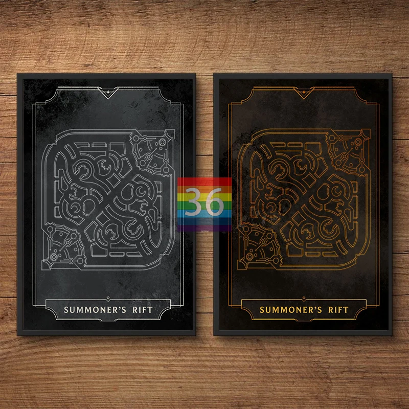 League-of-Legends-Game-Map-Poster-Canvas-Printing-LOL-Adversarial-Map ...