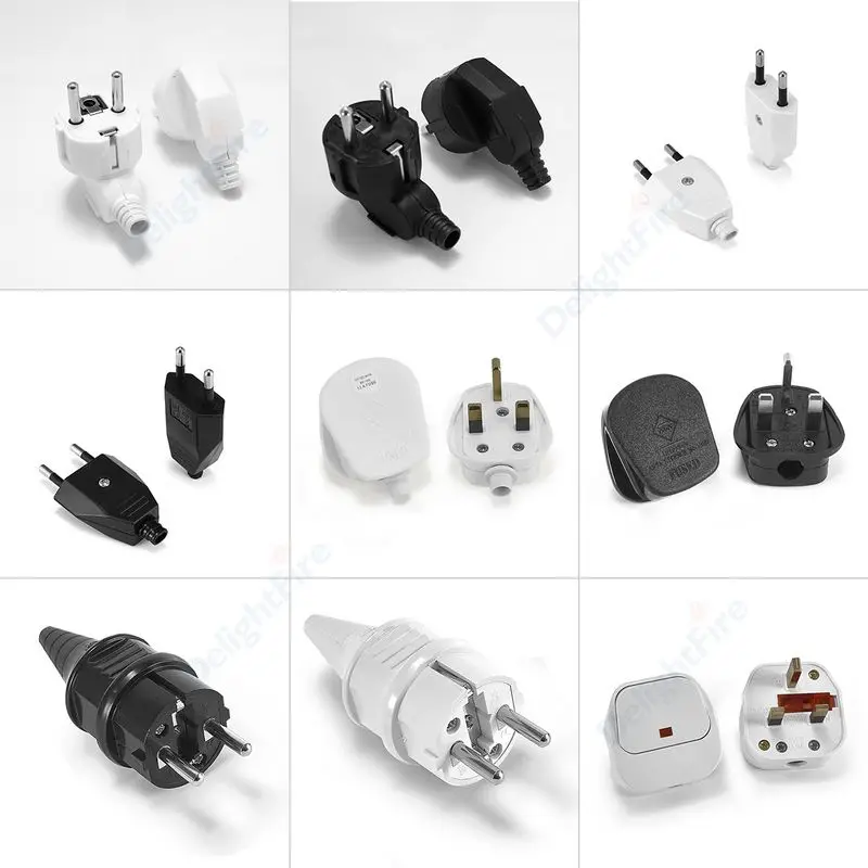 EU-Electrical-Plug-Adapter-Male-Replacement-Rewireable-Schuko-Socket ...