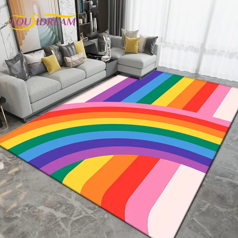 Rainbow-Chromatic-Colour-Illusion-Area-Rug-Large-Carpet-Rug-for-Living ...
