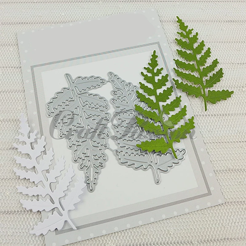 2Pcs Leaves Ferns Foliage Metal Cutting Dies for Scrapbooking DIY Photo ...
