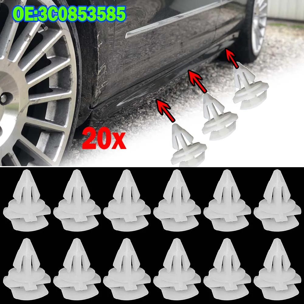 20Pcs WAheel Opening Molding Retainer Clips White For Audi RS5 VW ...