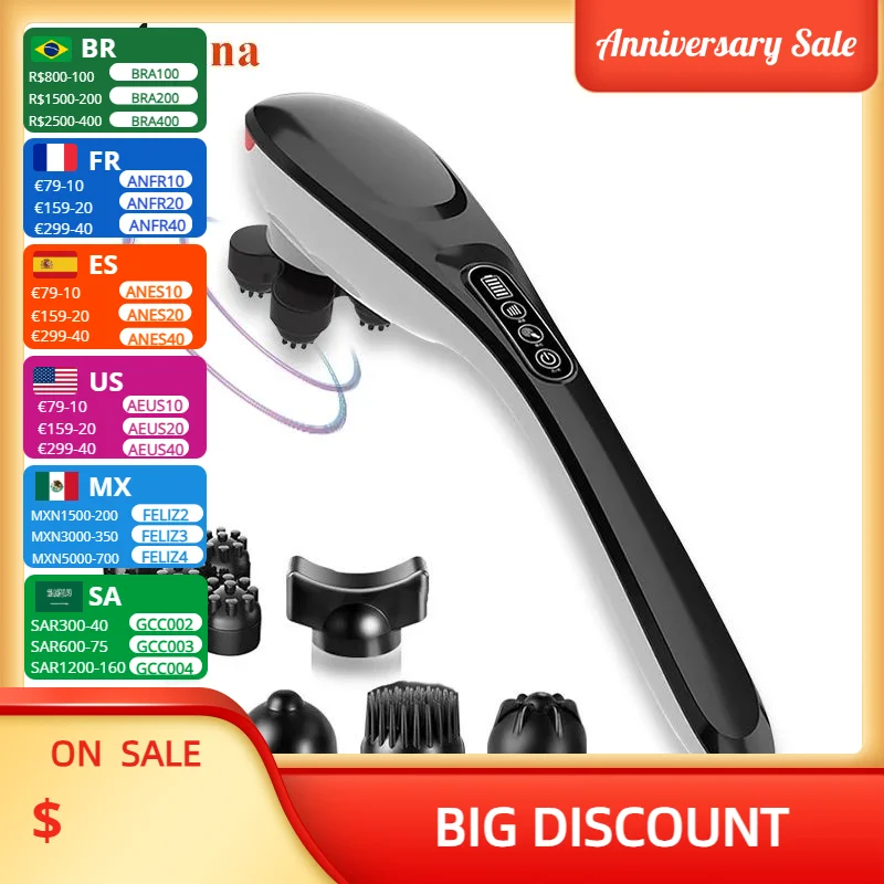 Cordless-Handheld-Back-Massager-Rechargeable-Electric-Deep-Tissue-For ...