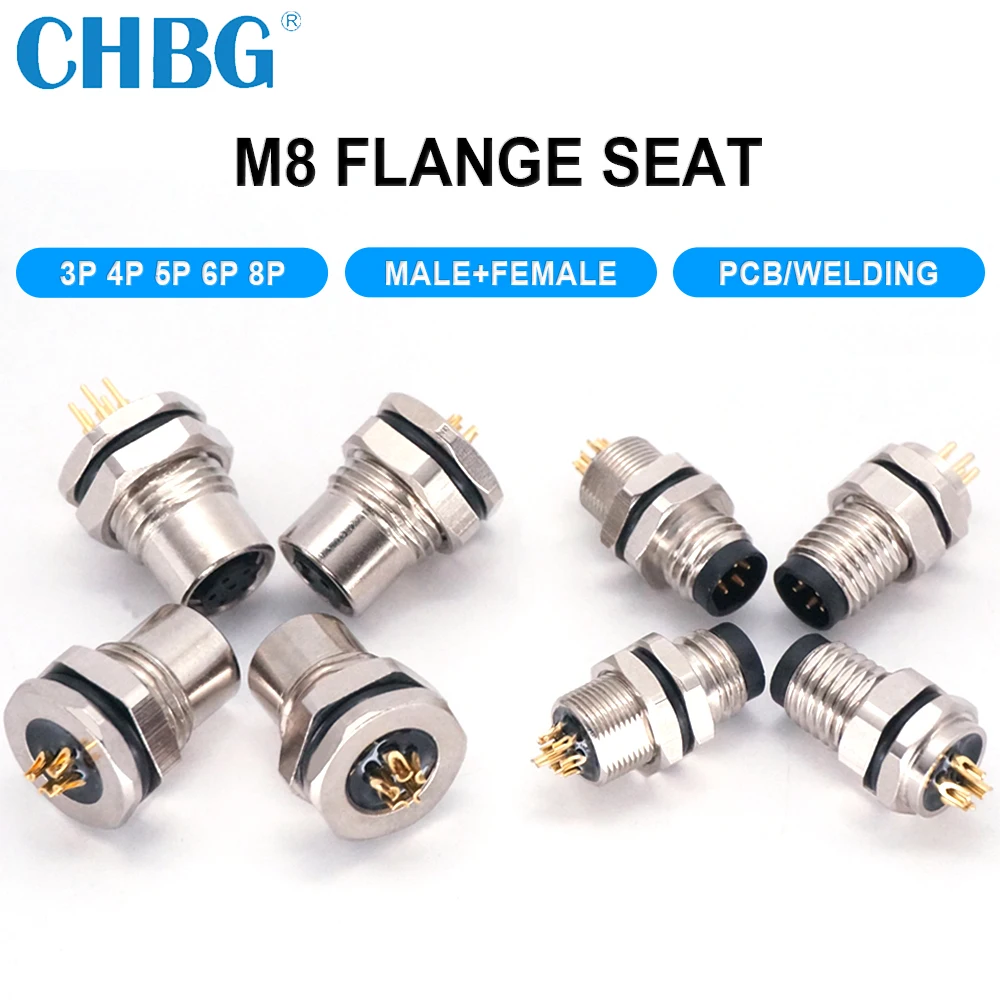 Conector-de-Sensor-de-montaje-frontal-trasero-de-Panel-M8-Conector-de ...