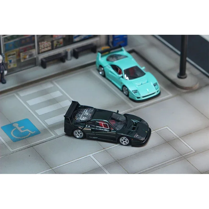 Stance-Hunters1-64-F40-LM-Opened-Hood-Mint-Britain-Green-Diecast ...