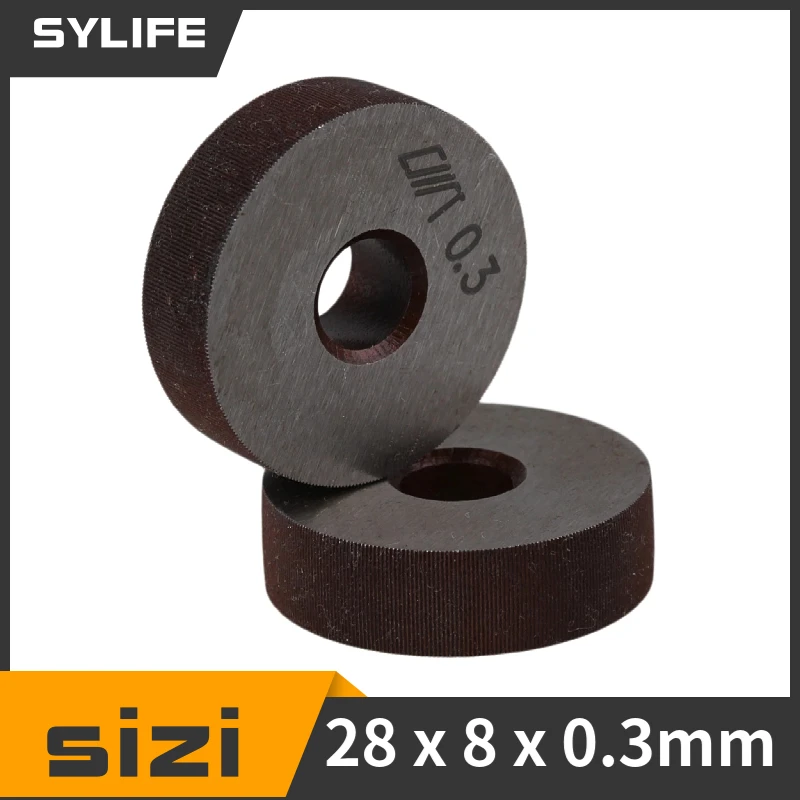 Steel 0.3 mm Pitch Linear Knurl Wheel 28 OD Single Straight Coarse ...