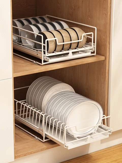 Kitchen Plate Rack Cabinet Insert Plate Organization Ideas For Your
