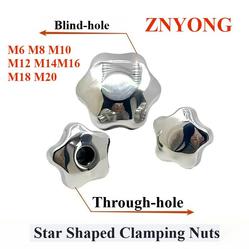 ZNYONG 1PCS Stainless Steel 304 Star Knob M6 M8 M10 M12 M14 M16 M18 M20 ...