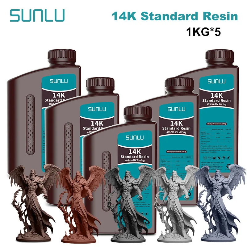 SUNLU 5KG 14K High Precision Resin 405nm UV Resin 1KG For LCD 3D ...
