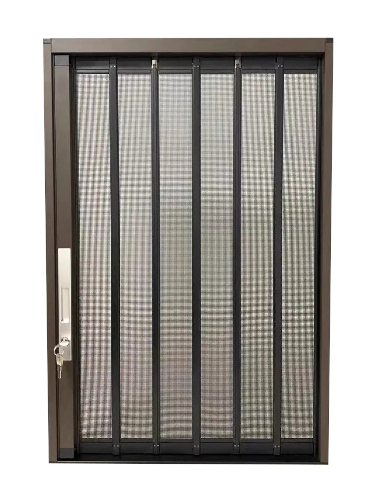 Folding-screen-door-flat-mesh-with-lock-cat-and-mouse-proof-aluminum ...
