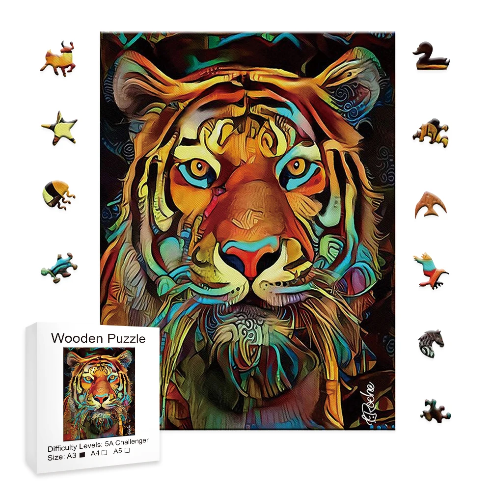 Animal-Wooden-Puzzle-Toys-Tiger-Zzle-Board-Games-Adult-And-Children-s ...