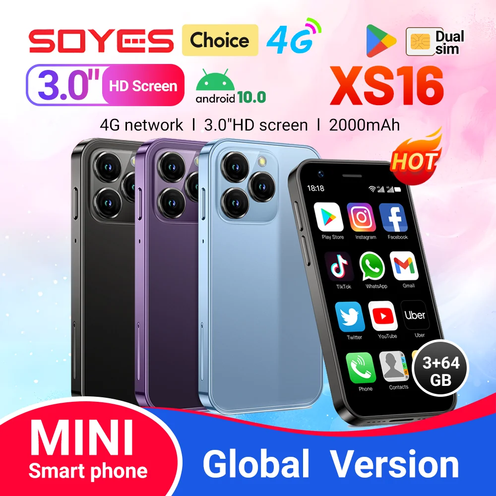 SOYES-XS16-Mini-4G-LTE-Android10-0-Smartphone-3GB-RAM-64GB-ROM-3 ...