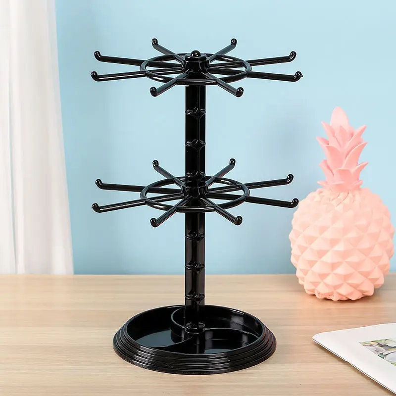 Two Tier Counter Top Spinner Display Stand Jewelry Rotating Ring ...
