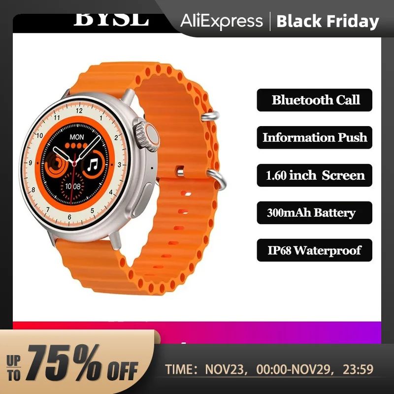 BYSL-X1-Smartwatch-Homens-Esportes-Bluetooth-Chamada-300mAh-Bateria ...
