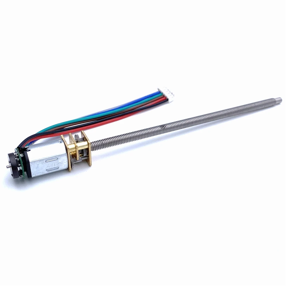 Threaded Screw Long Shaft N20 DC Gear motor 3V 6V 12V M4 100MM Magnetic ...