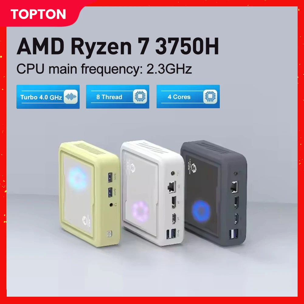 Topton-Cheap-Mini-PC-AMD-Ryzen-7-3750H-5-3550H-Barebone-Computer ...
