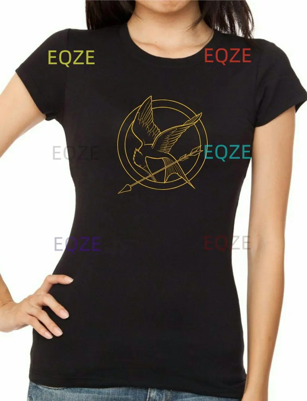 HUNGER-GAMES-MockingjayT-Shirt-Unisex-or-Women-s-Fitted-Tee-Printed ...