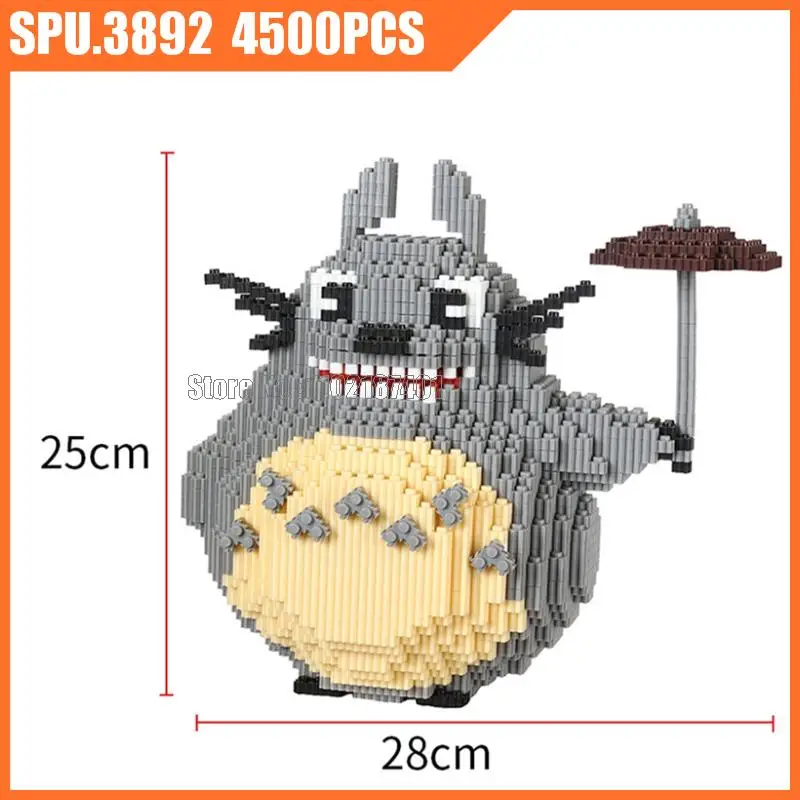 4500pcs Anime My Neighbor Totoro Mini Diamond Building Blocks Toy Brick ...