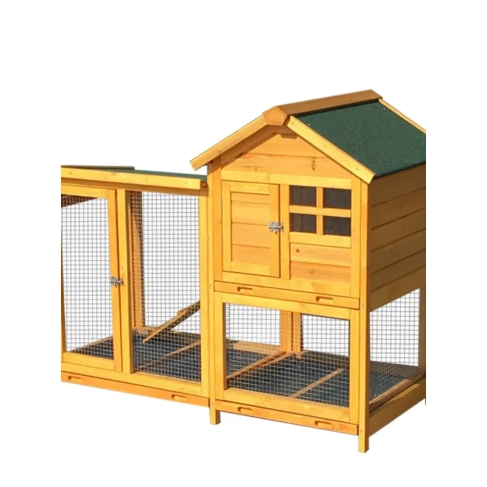 Outdoor-Rabbit-Cage-Luxury-Double-Decker-Automatic-Manure-Cleaning-Anti ...