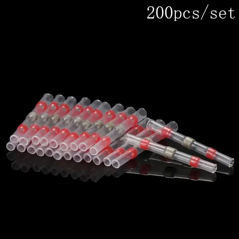 200pcs-Waterproof-Red-Solder-Seal-Shrinkable-Tube-Wire-Connector-Heat ...