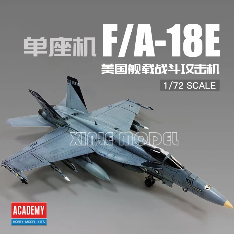 Academy 12547 1/72 USN F/A-18E VFA-143 Single Seat Aircraft Scale Model ...