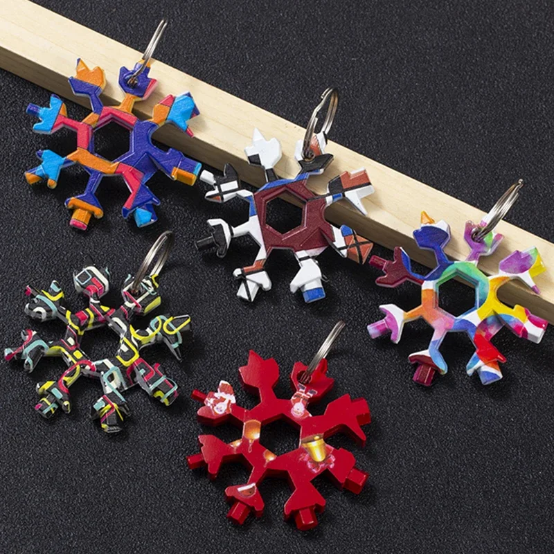 18-In-1-Snowflake-Snow-Wrench-Tool-Spanner-Hex-Wrench-Multifunction ...