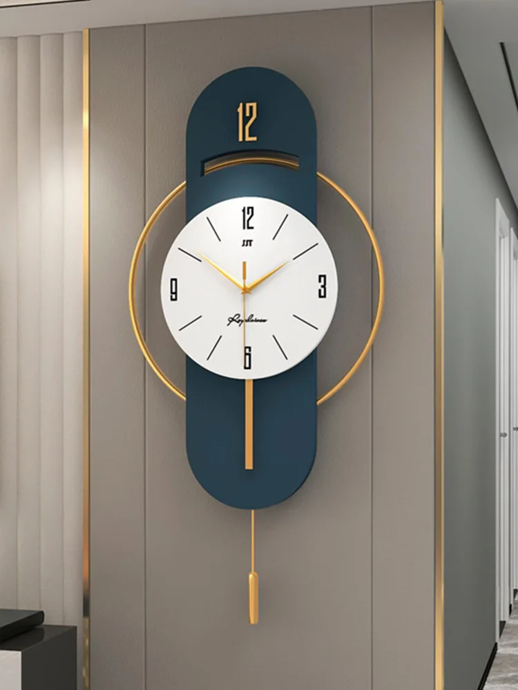 Large-Nordic-Luxury-Swinging-Wall-Clock-Modern-Design-Living-Room-Wall ...