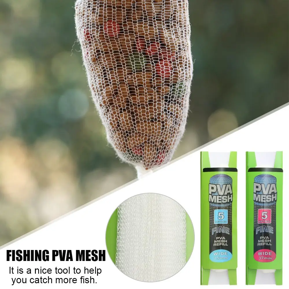 5M-20M-25-37-44MM-Water-Soluble-Sack-PVA-Lure-Mesh-Refill-Rig-Baits ...
