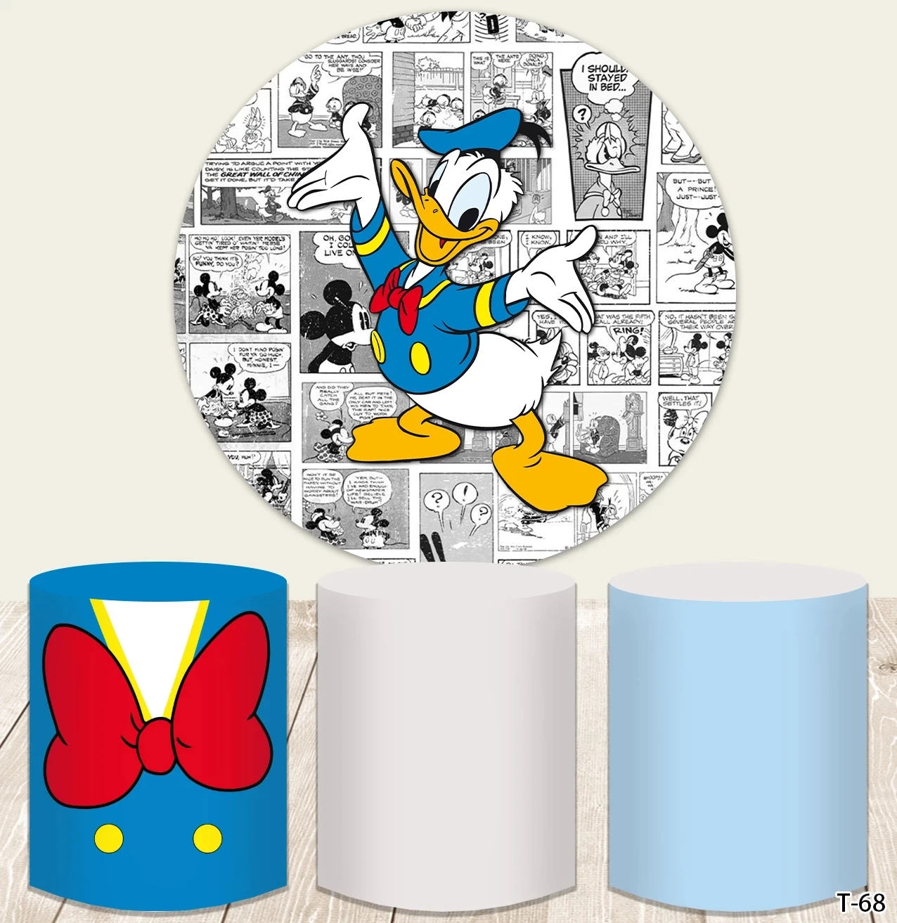 Disney-Round-Shape-Donald-Duck-Party-Backdrops-Birthday-Decorations ...
