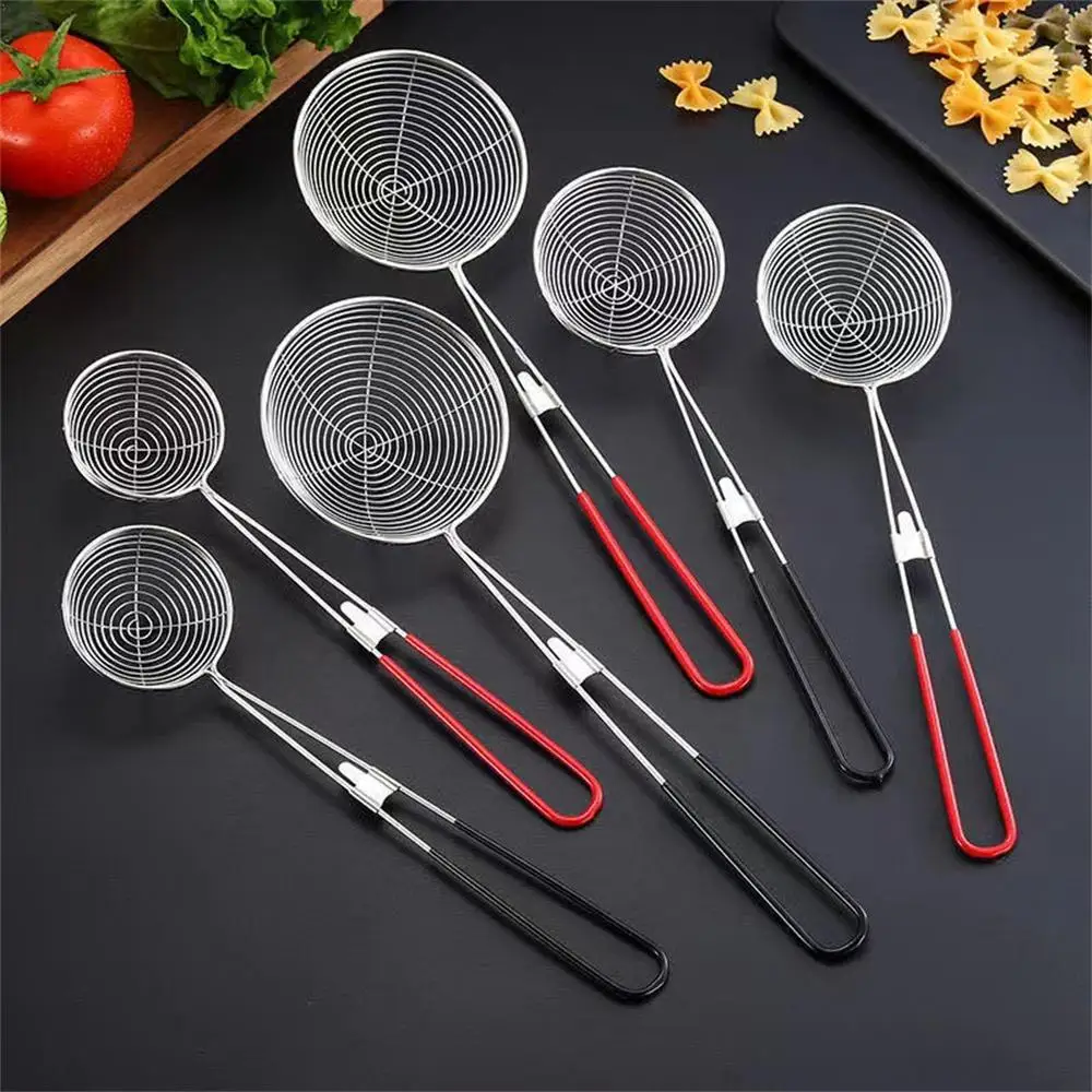 Red-Handle-Strainer-Stainless-Steel-Bubble-Tea-Colander-Boba-Milk-Tea ...