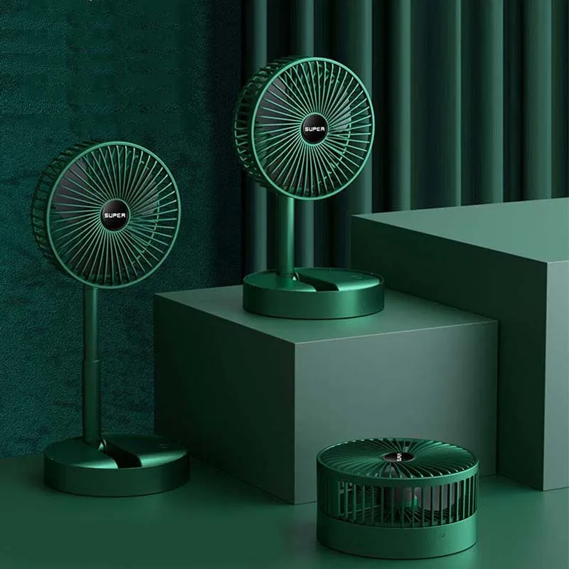 Desktop-Telescopic-Folding-Fan-Usb-Rechargeable-Mini-Folding-Telescopic ...