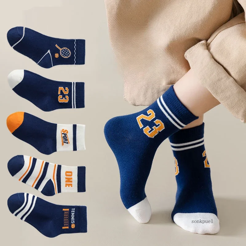 5Pairs/Lot Kids Socks With Grips For Baby Toddler Kids Boys Girls All ...