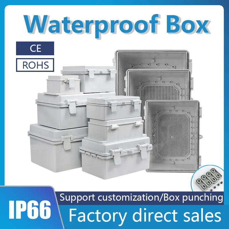 Ip66-Abs-Pc-Hinged-Plastic-Enclosure-Waterproof-Power-Electrical ...