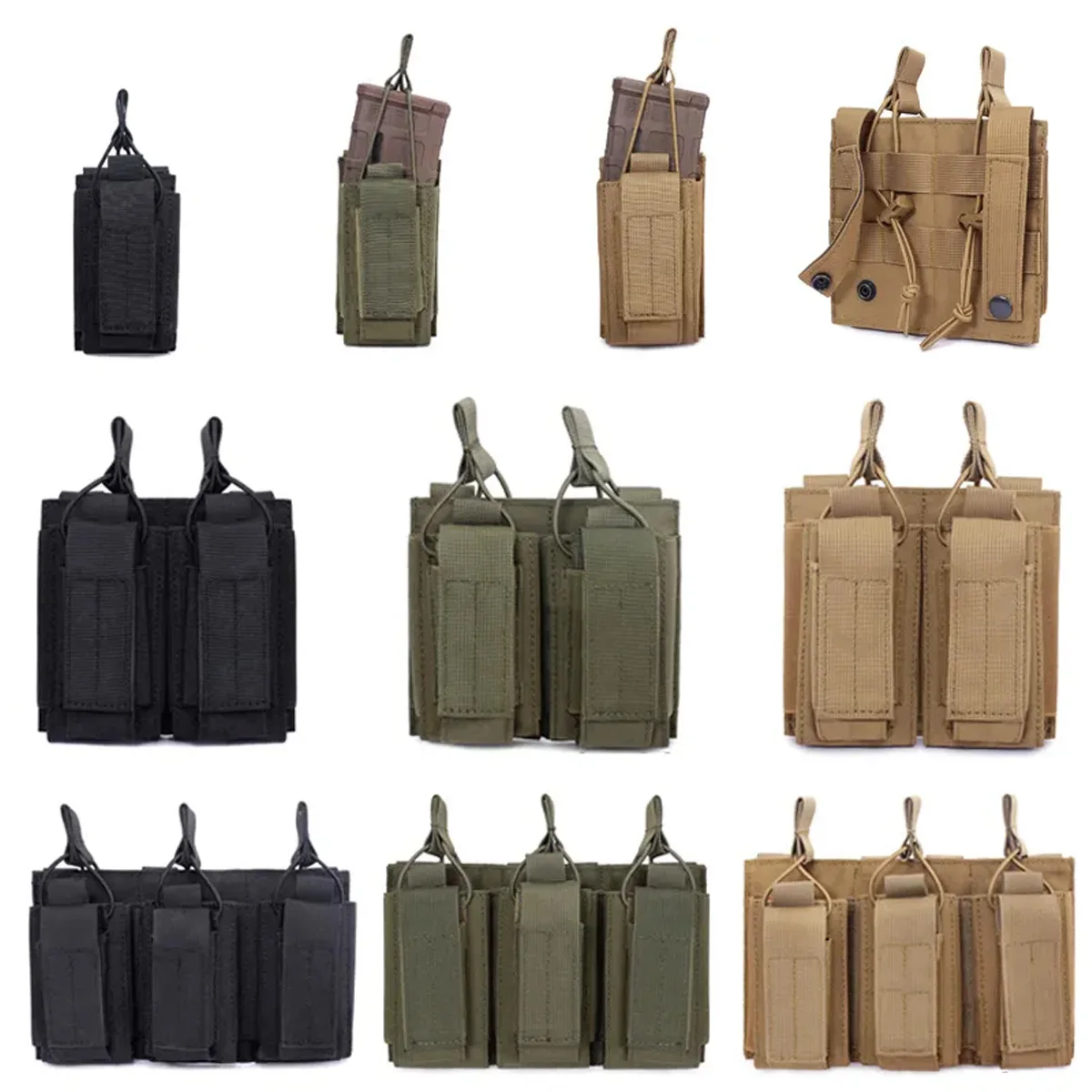 Tactical-Molle-Magazine-Pouch-Holder-Open-Top-Single-Double-Triple ...