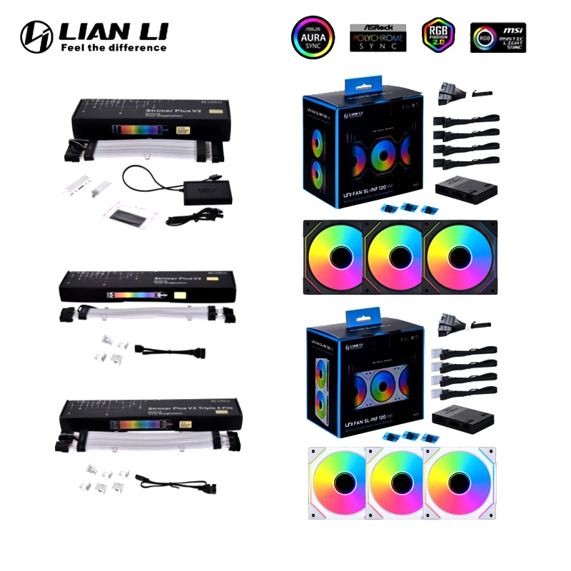 Genuine Lian Li Uni Fan 12cm 14cm Rgb Pc Cooling Fan 120mm Pwm Argb ...