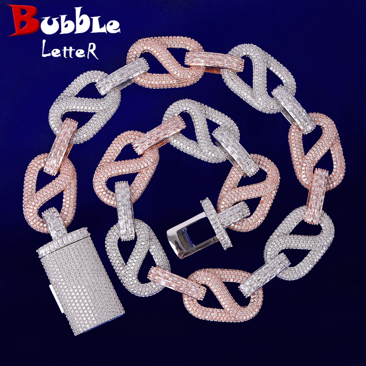Bubble Letter Iced Out Cuban Link Chain for Men Prong Necklace Real bubble-letter-iced-out-cuban-link-chain-for-men-prong-necklace-real