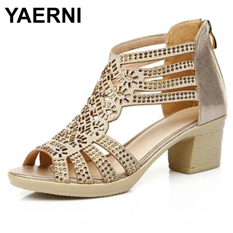 YAERNI-sandalias-de-piel-de-vaca-con-diamantes-de-imitaci-n-para-mujer ...
