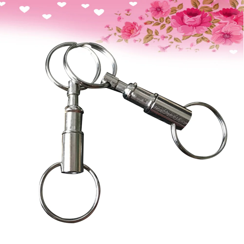 5-PC-Keychain-Rings-Quick-Release-Double-Keychains-Outdoor-Separate ...