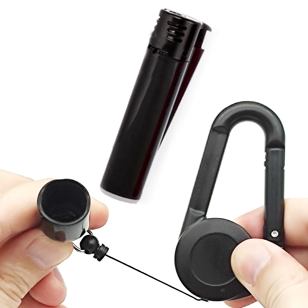 1PCS-Lighter-Holder-Sleeve-Clip-With-Smoking-Accessories-Carabiner ...