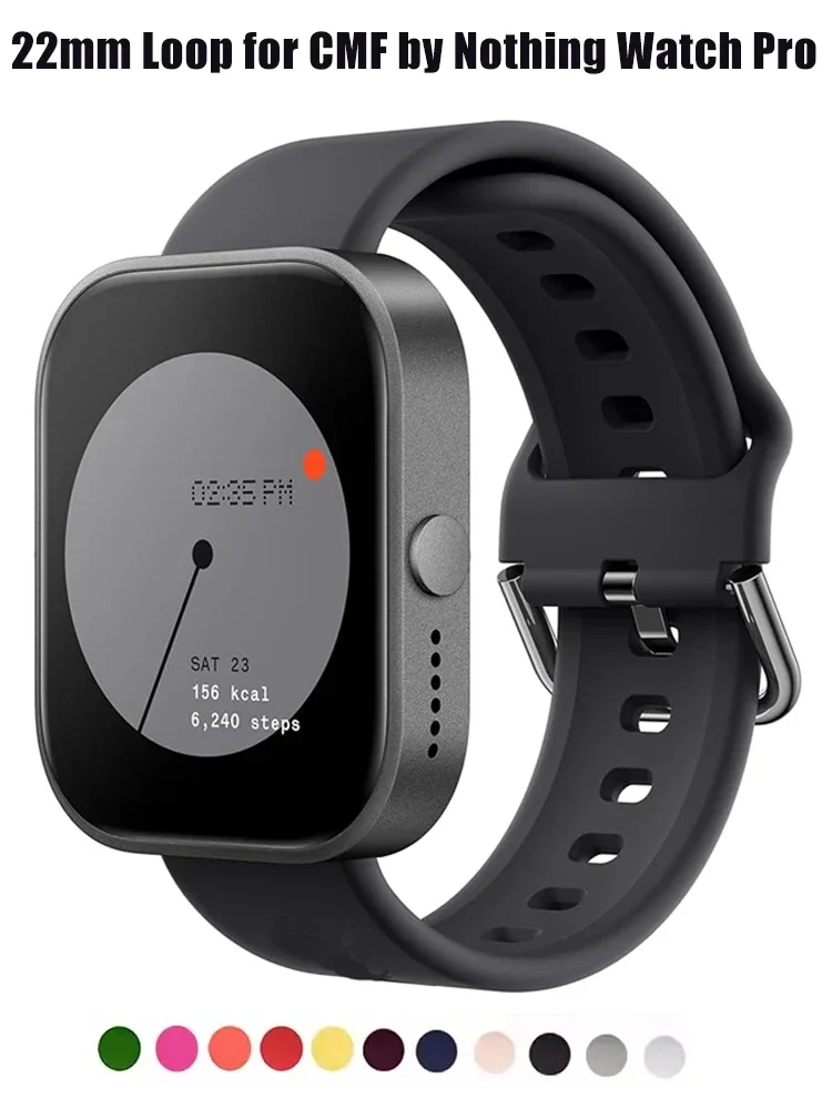 Anello-da-22mm-per-CMF-By-nut-Watch-Pro-cinturino-in-gomma-siliconica ...