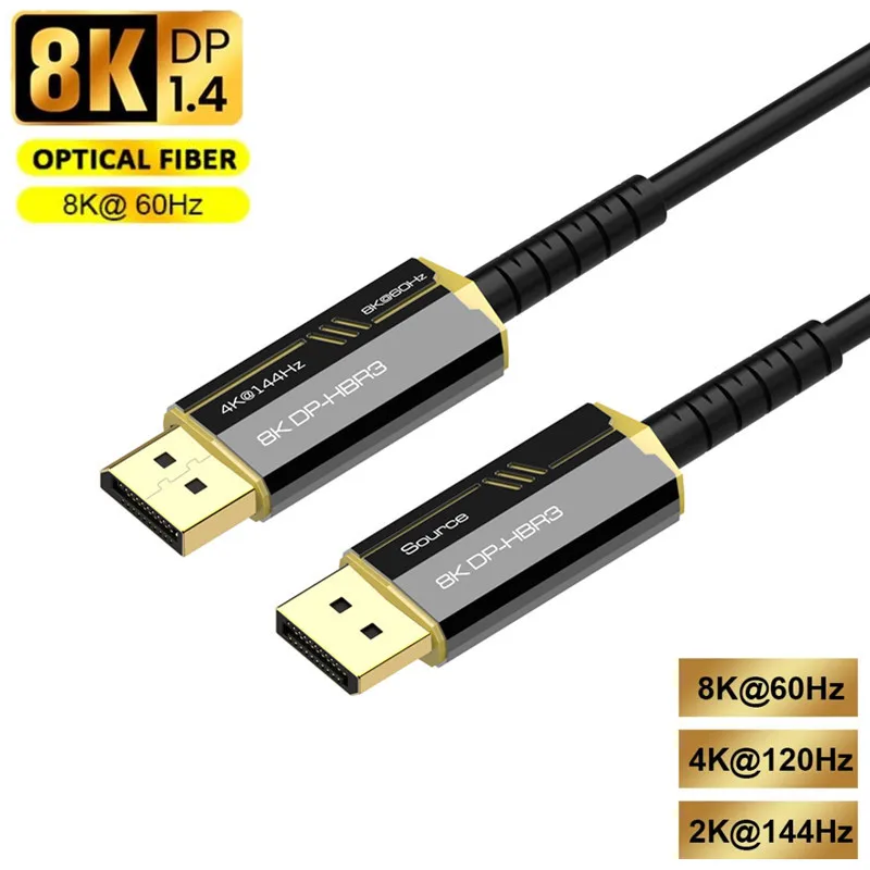 8K-Displayport-Optical-Fiber-Cable-DP1-4-Video-Cables-120Hz-48Gbps-HDR ...