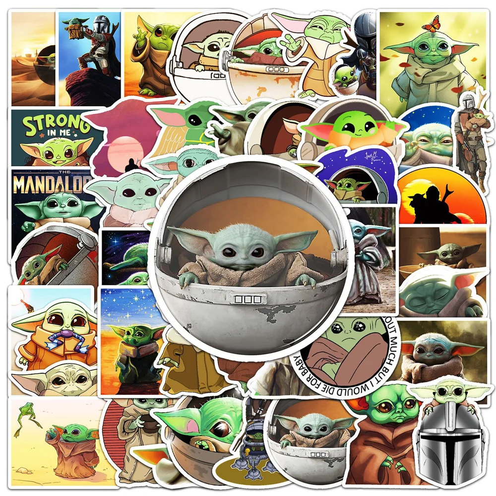 10-30-50pcs-Disney-Star-Wars-Cute-Cartoon-Baby-Yoda-Stickers-Decal-DIY ...