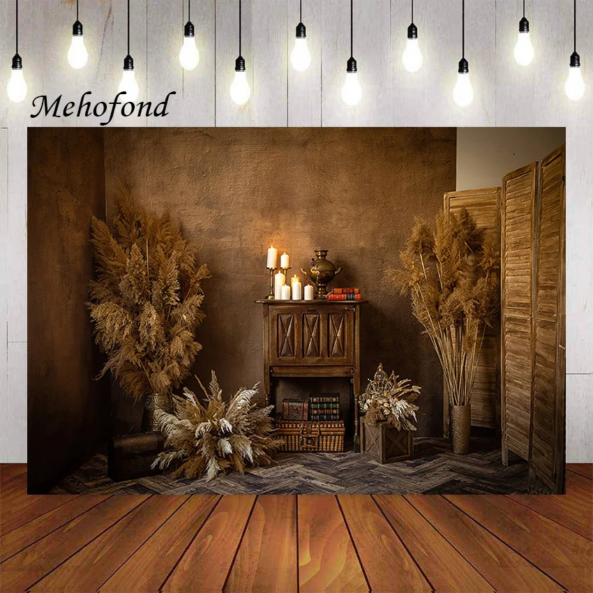 Mehofond-Photography-Background-Spring-Easter-Retro-Boho-Pampas-Grass ...